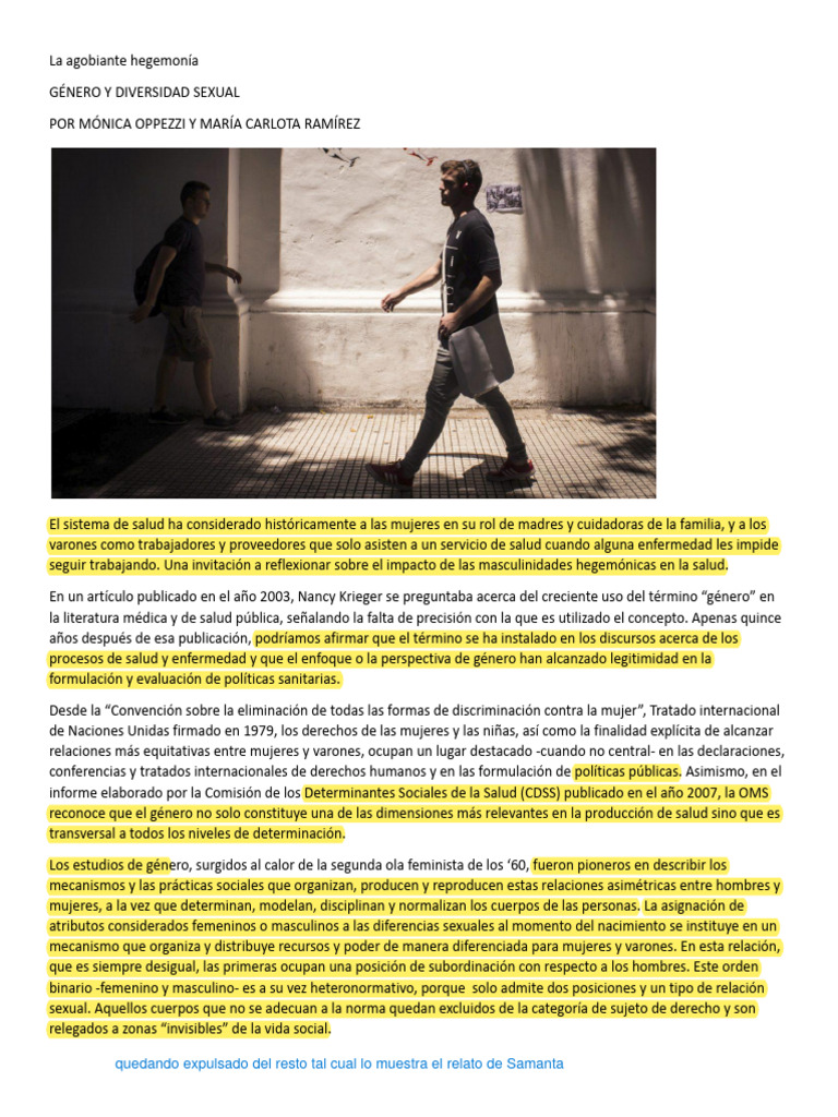 Oppezzi Mónica y Ramirez La Agobiante Hegemonía GENERO Y DIVERSIDAD ...