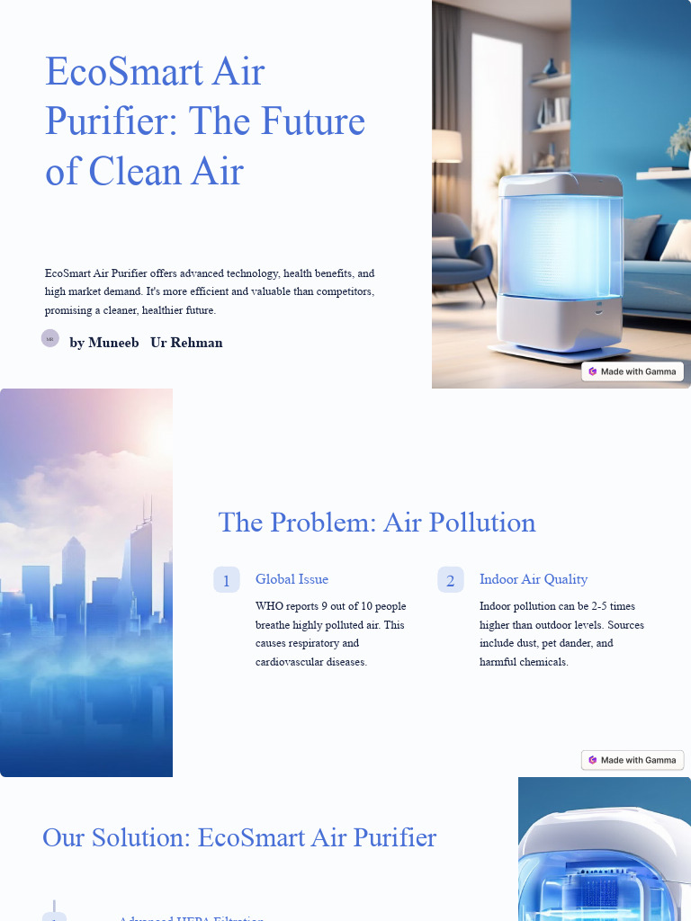 EcoSmart Air Purifier The Future of Clean Air | PDF | Air Pollution