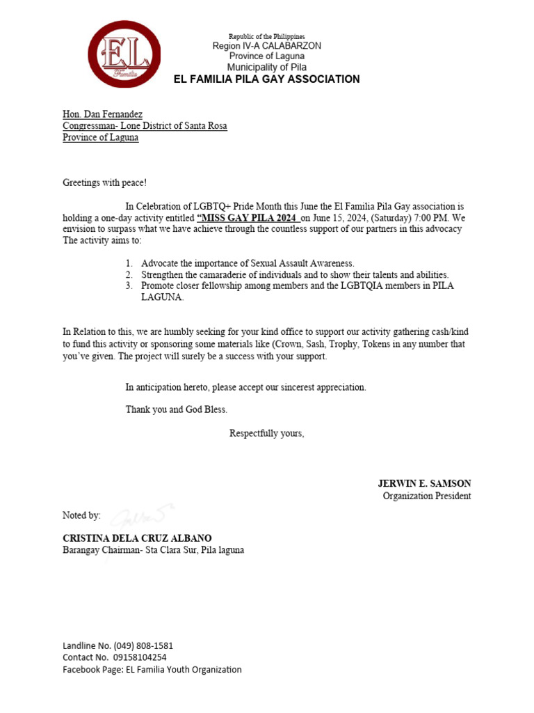 Solicitation Letter