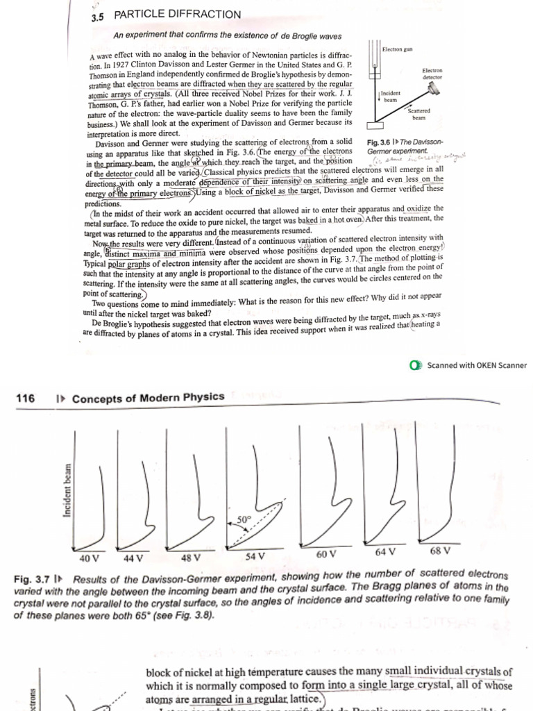 Davisson Germer Experiment | PDF
