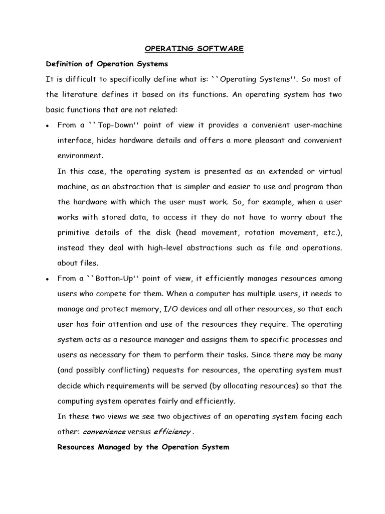 Operation Software | PDF | Operating System | Process (Computing)