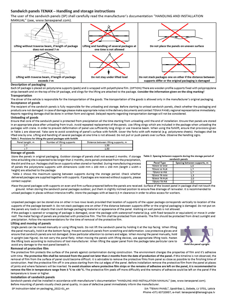 SP Instruction Label On Packaging 2022 01 en | PDF | Forklift ...