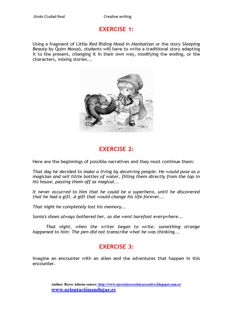 25 Exercises To Work On Creative Writing 1 | PDF