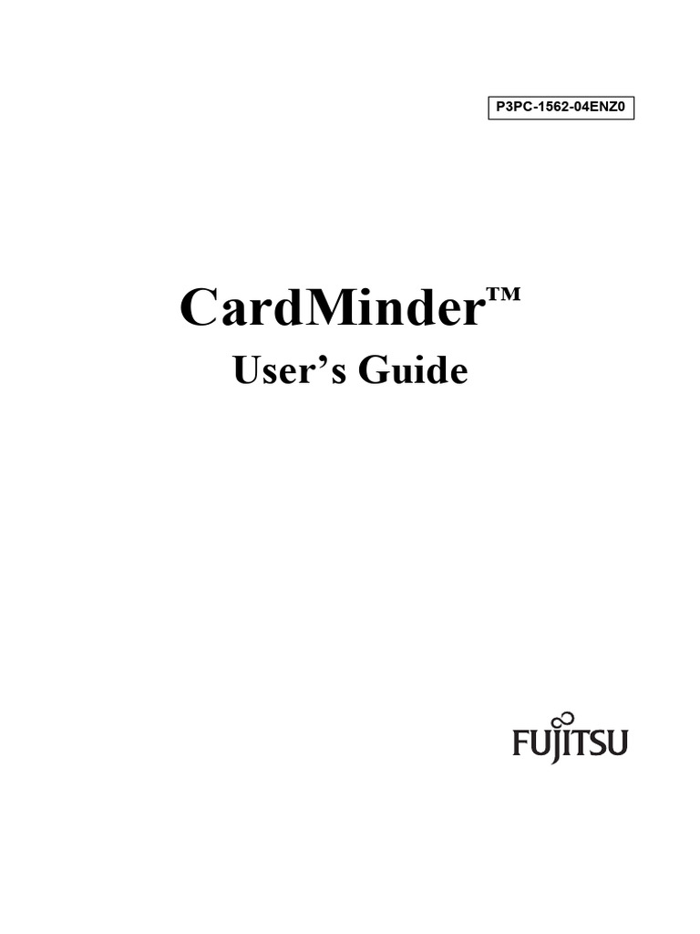 CardMinder UserGuide | PDF | Image Scanner | Microsoft Windows