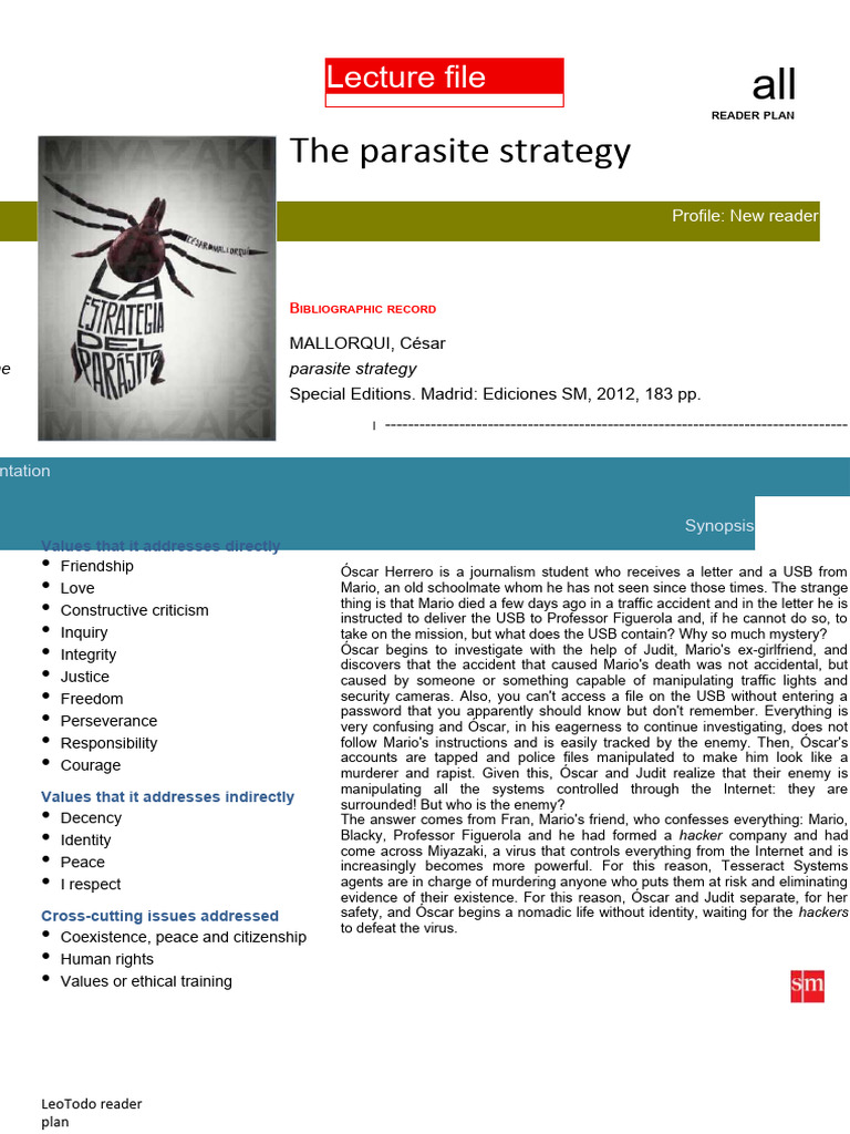 The Parasite Strategy PDF | PDF | Internet | Narration