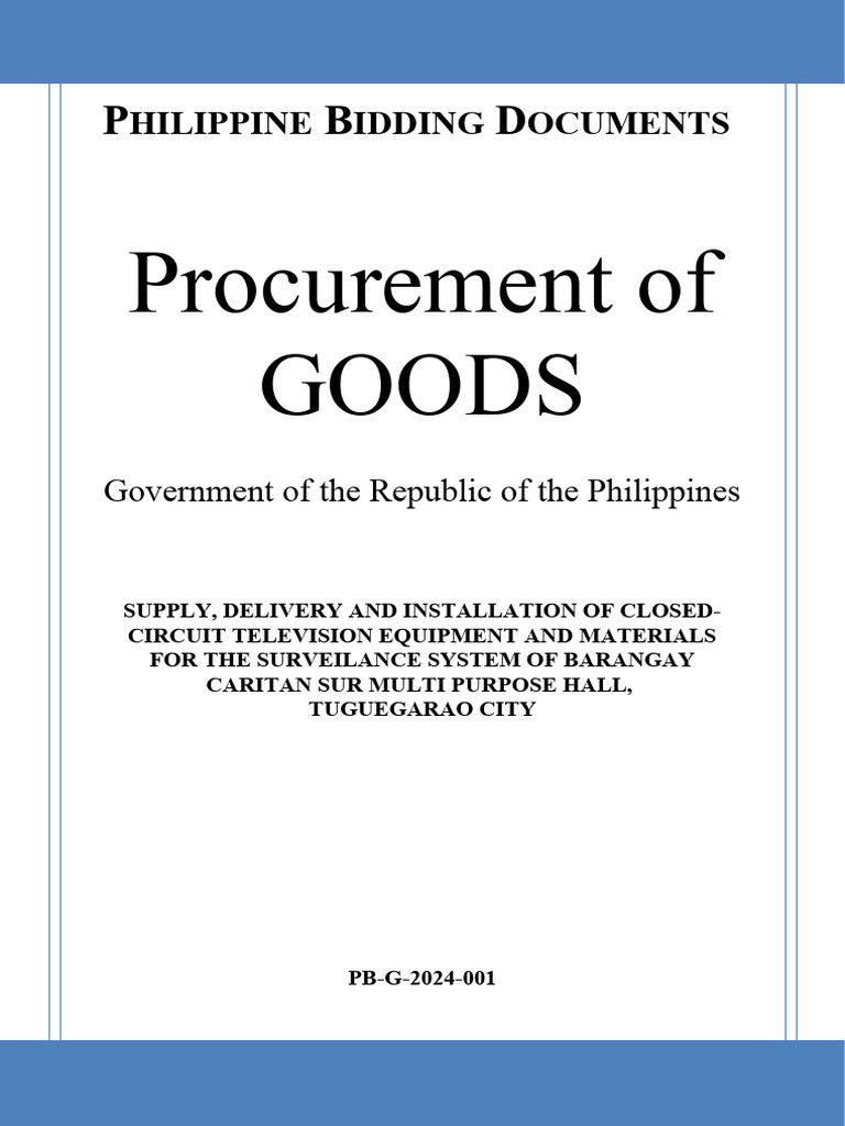 Procurement of Goods: Hilippine Idding Ocuments | PDF | Procurement | Business