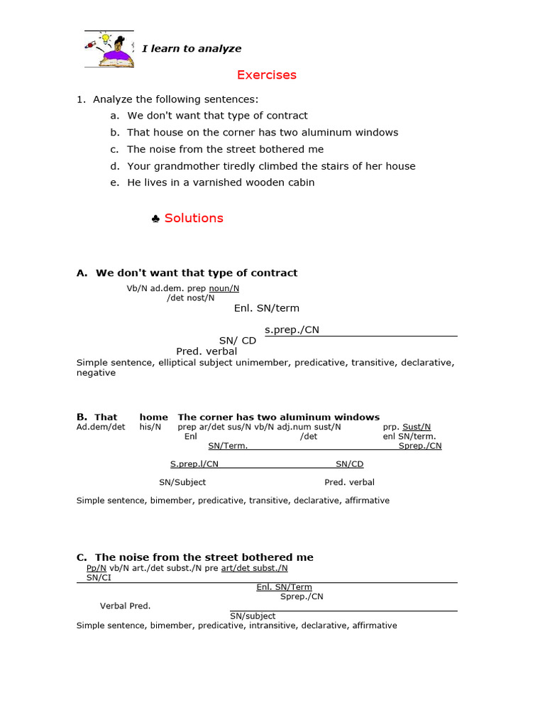 Solved Syntactic Analysis | PDF | Subject (Grammar) | Linguistic Morphology
