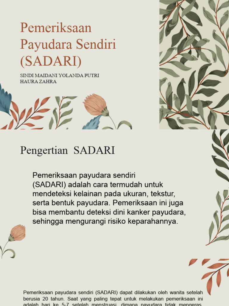 Panduan SADARI: Deteksi Dini Kanker Payudara | PDF