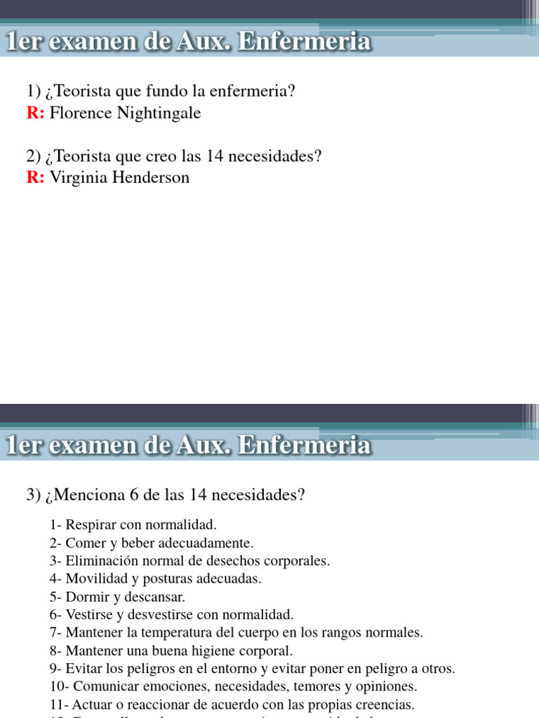 1er Examen de Enfermeria | PDF | Enfermería | Lavado de manos 1er Examen de Enfermeria | PDF | Enfermería | Lavado de manos