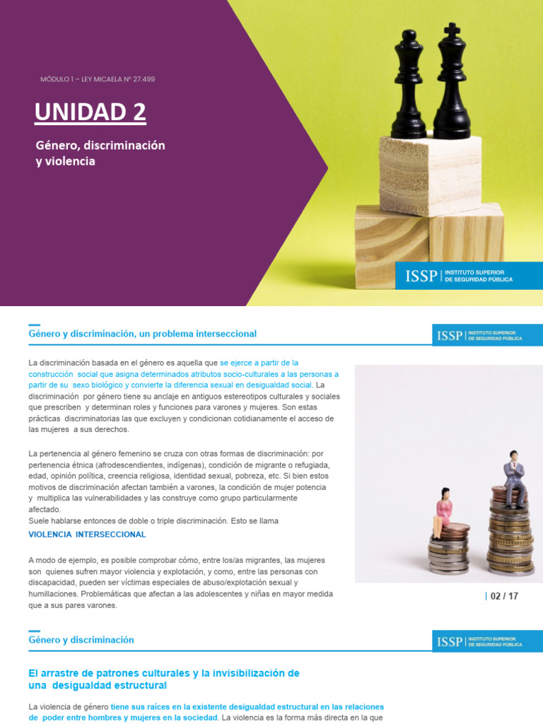 PEP MATERIA 4 - Modulo 1 UNIDAD 2-Ley Micaela y Violencia de Género | PDF | La violencia contra ...