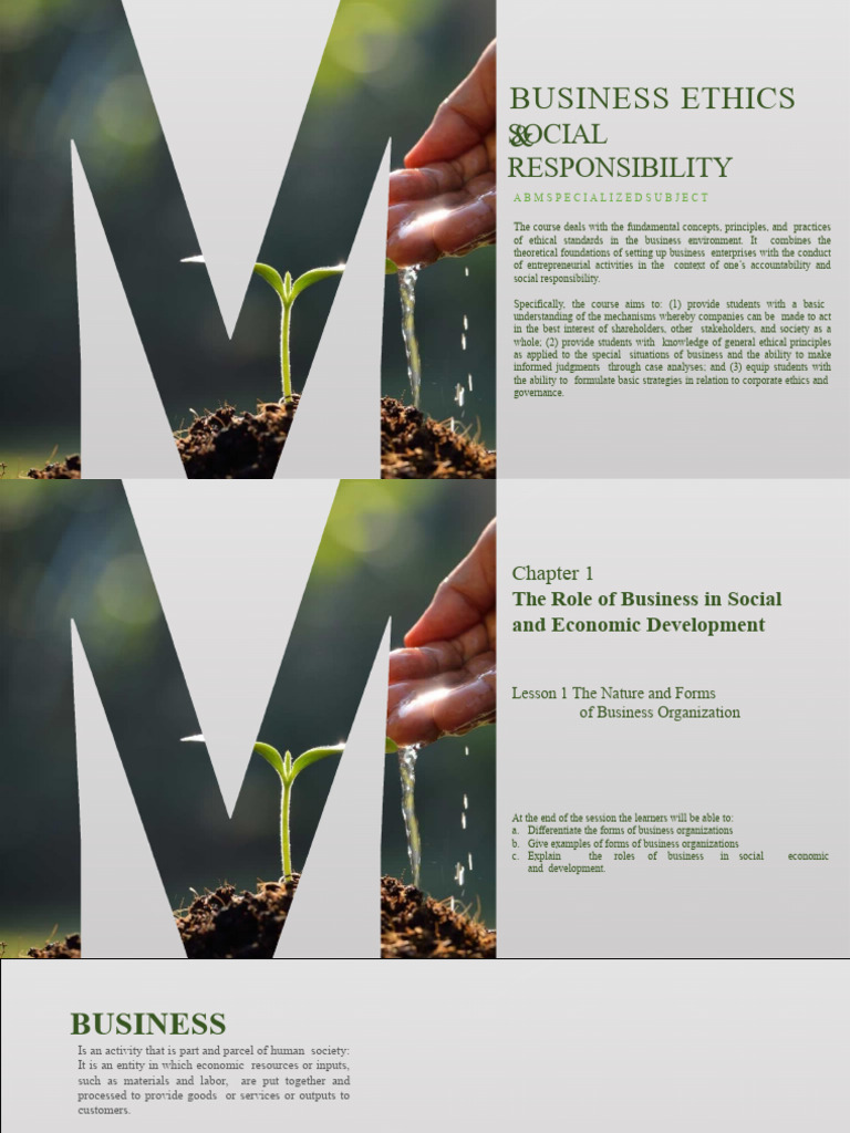 Business Ethics Module 1 | PDF | Business | Partnership