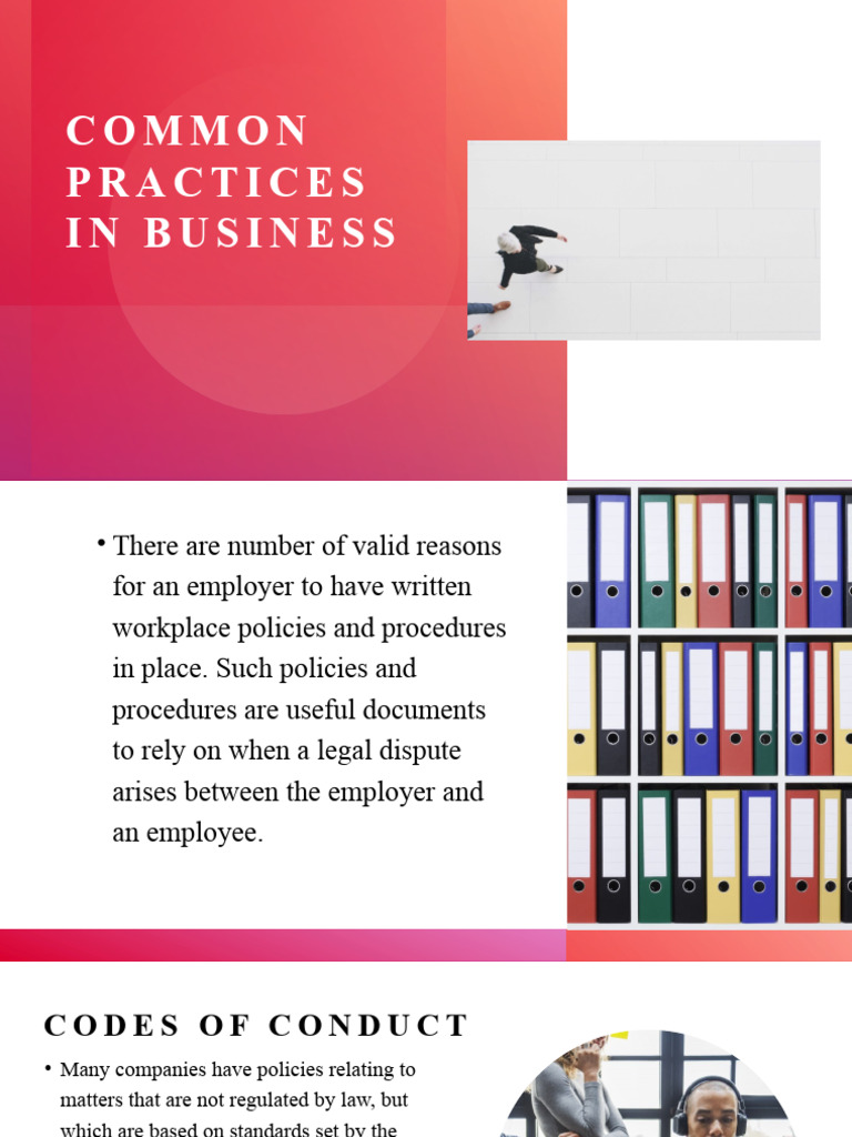 Common Practices in Business | PDF | Employment | Policy