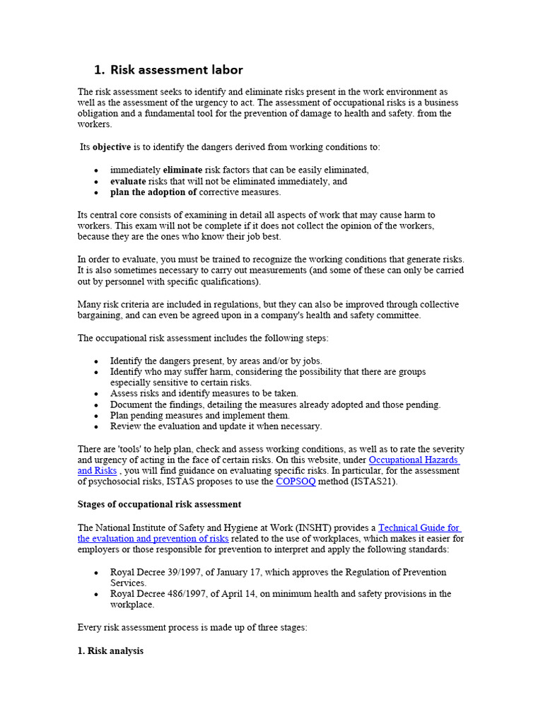 Occupational Risk Assessment Guide | PDF | Risk | Occupational Safety ...