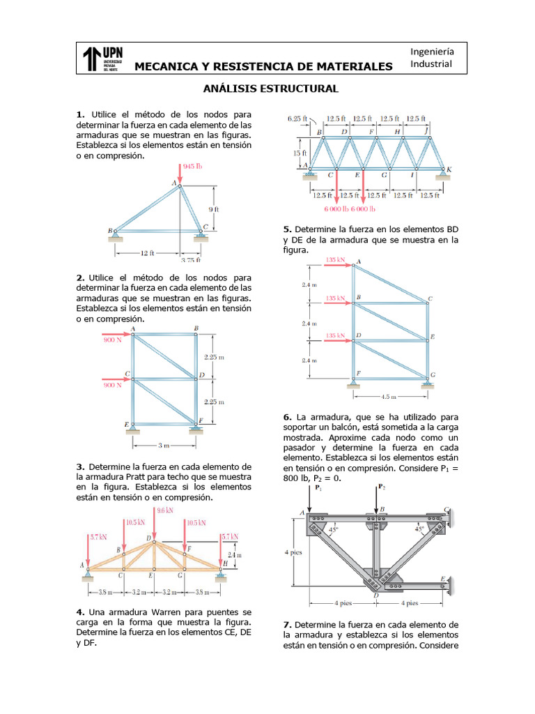 Analisis Estructural.-Resmat Sem 07 PDF | PDF | Braguero | Ingeniería estructural