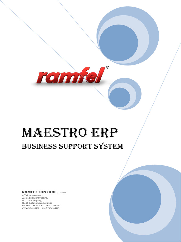 Maestro ERP - Business Support System | PDF | Information Technology ...