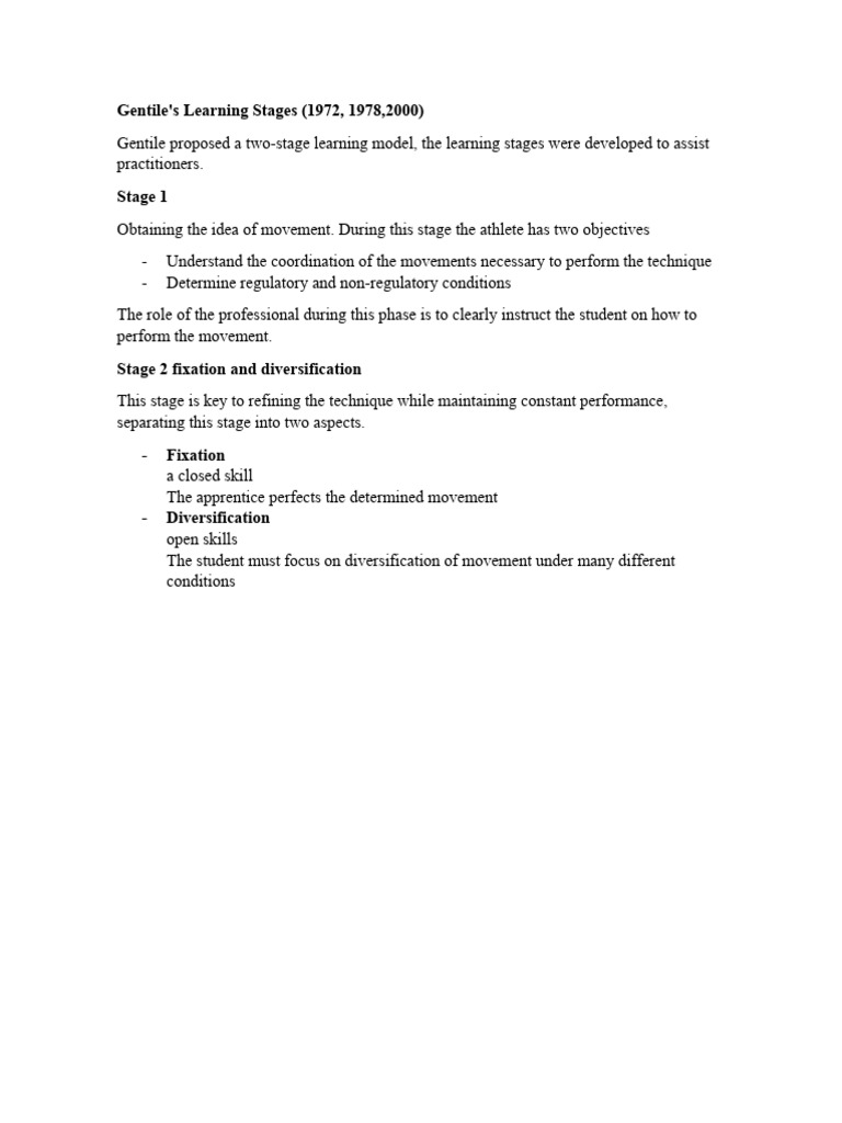 Gentile Stages | PDF