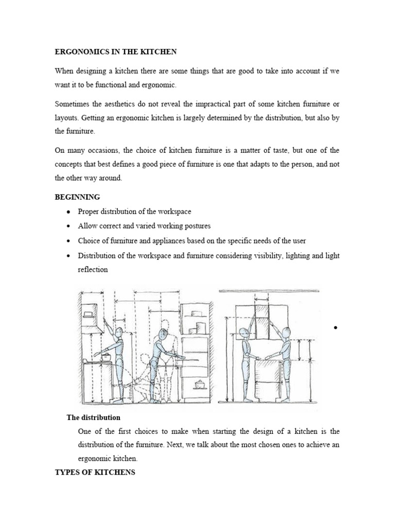 Kitchen ERGONOMICS | PDF | Kitchen | Kitchen Utensil