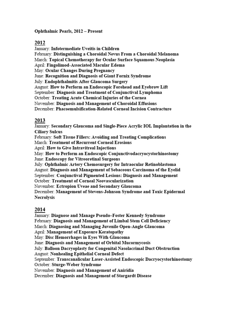 Ophthalmic Insights for Eye Specialists | PDF | Glaucoma | Cornea