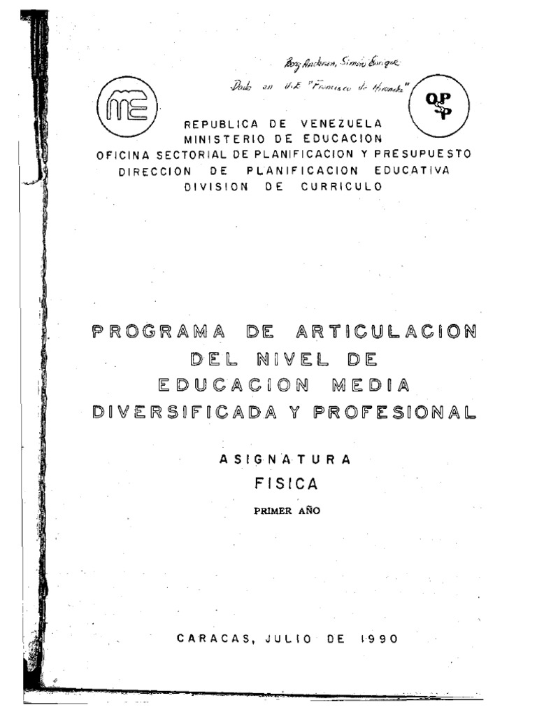 Programme de Physique 4ème Année PDF | PDF | Physique | Accélération