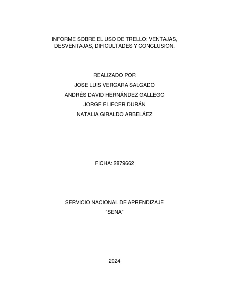 Informe Sobre El Uso de Trello | PDF | Internet | Aprendizaje