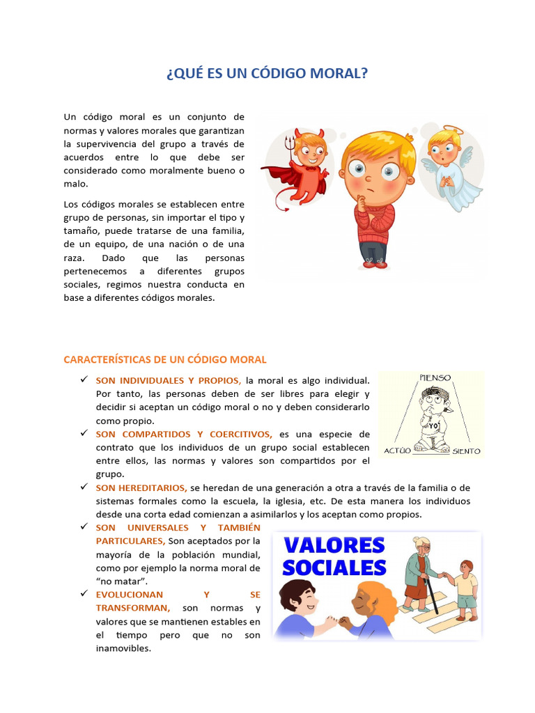 Qué Es Un Código Moral | PDF | Moralidad | Ciencias del comportamiento