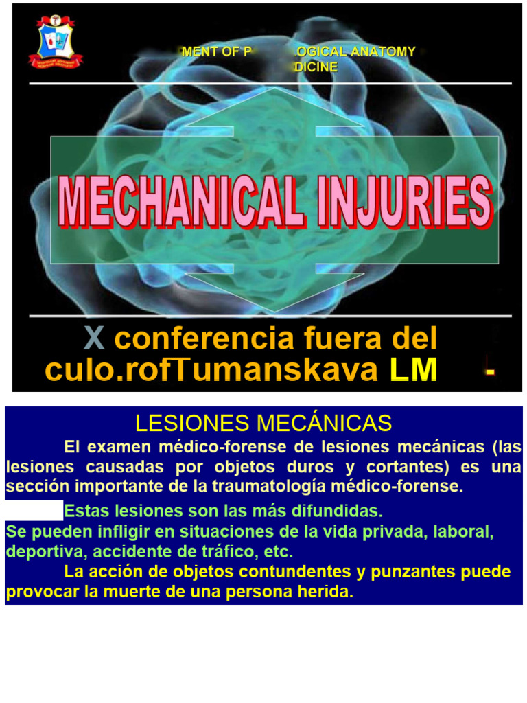 Tipos de Lesiones Mecánicas en Criminalística | PDF | Herida ...