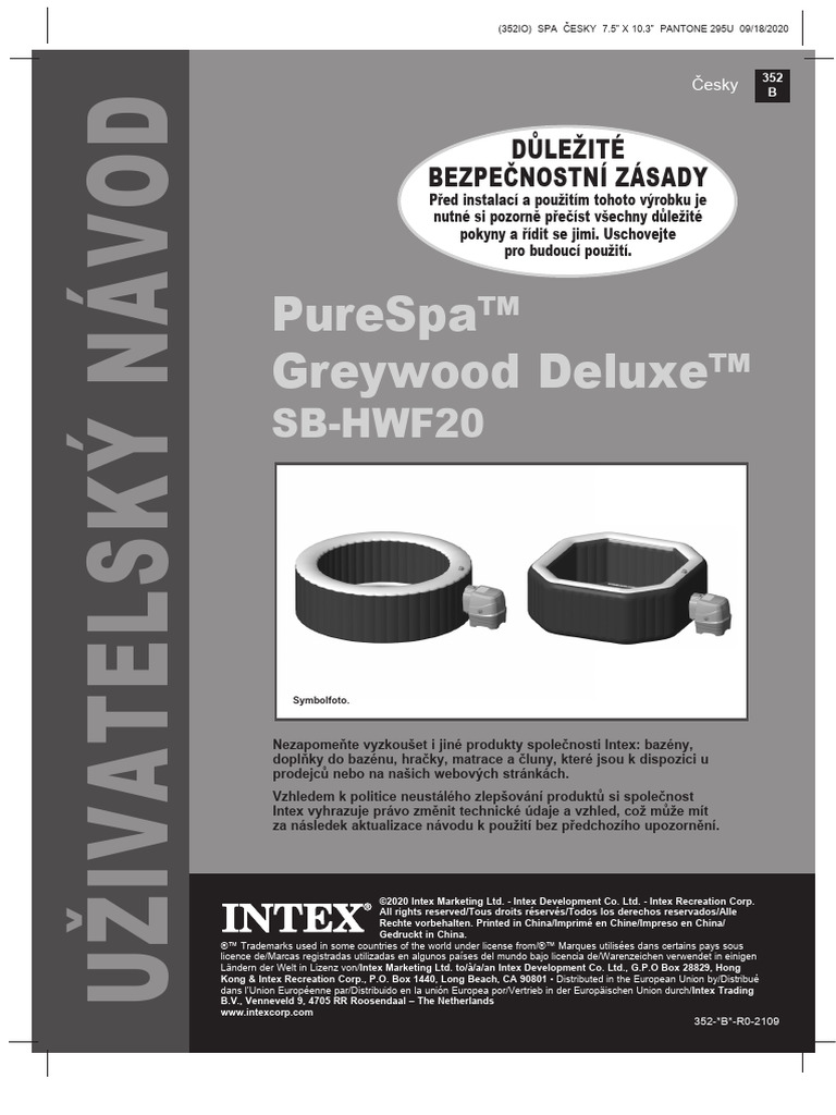 Navod Na Virive Bazeny Intex SB Hwf20 S Wifi | PDF