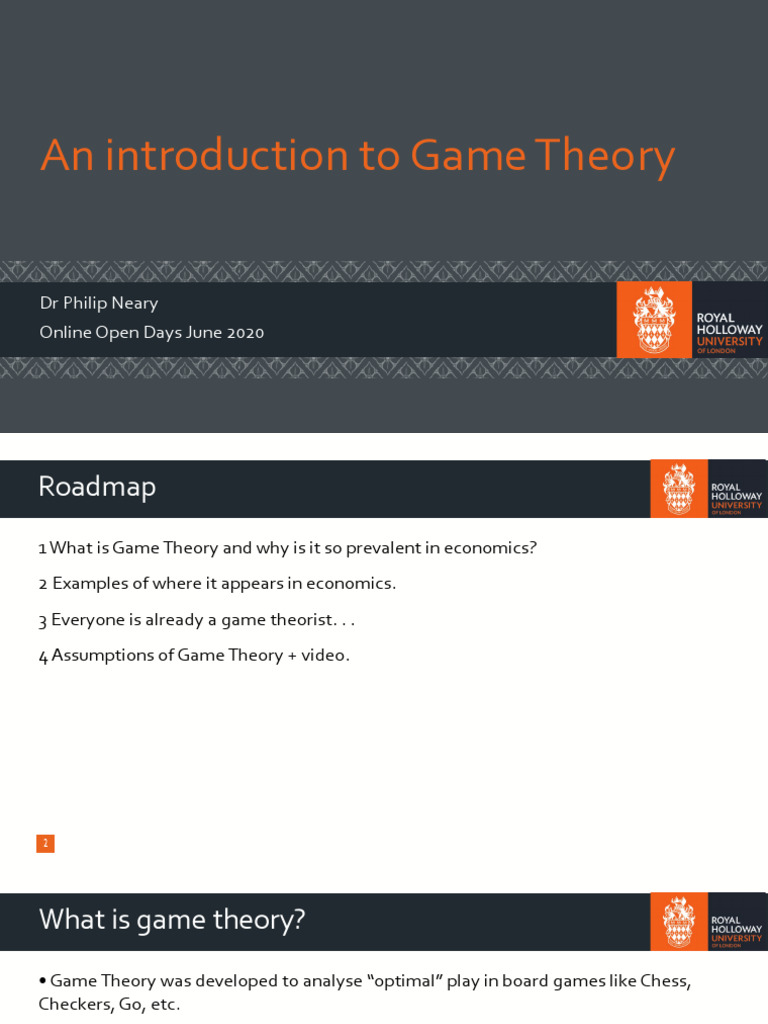 Game Theory Presentation - Online Open Days - June 2020 | PDF | Game ...