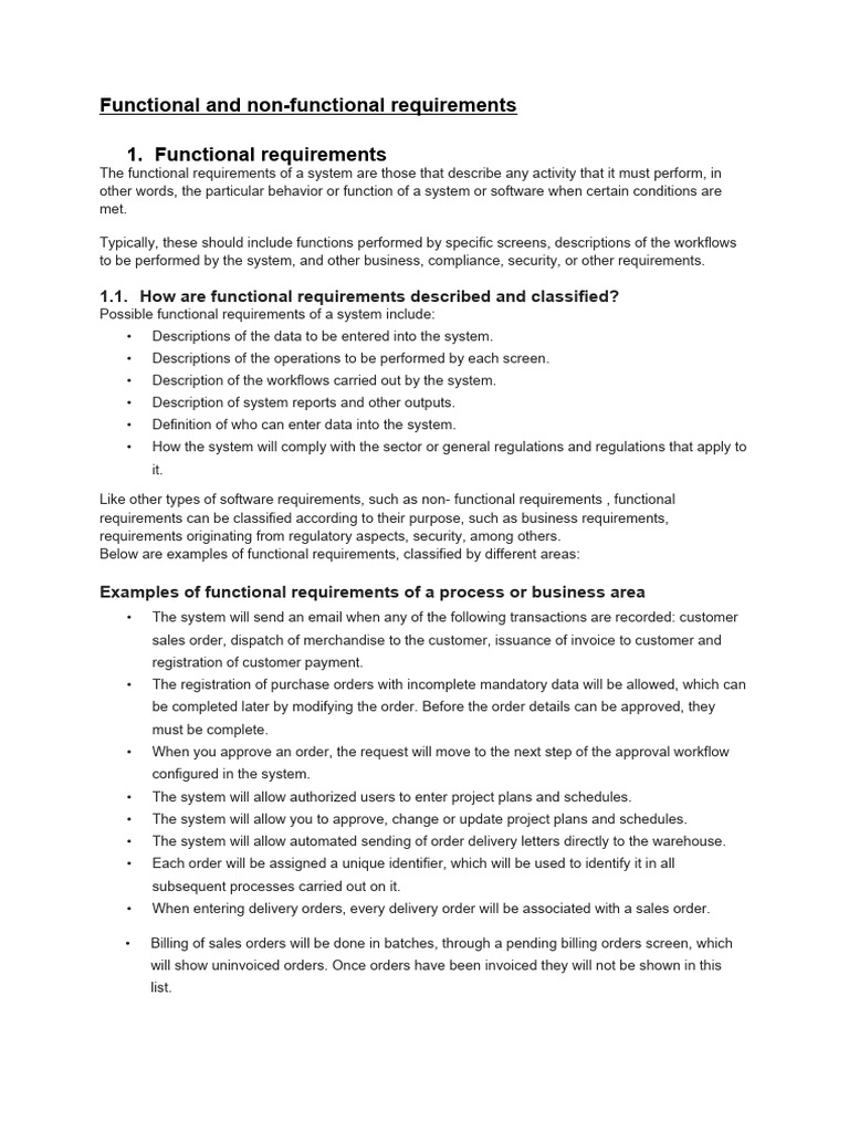 Functional and Non-Functional Requirements | PDF | Computer Security | Security