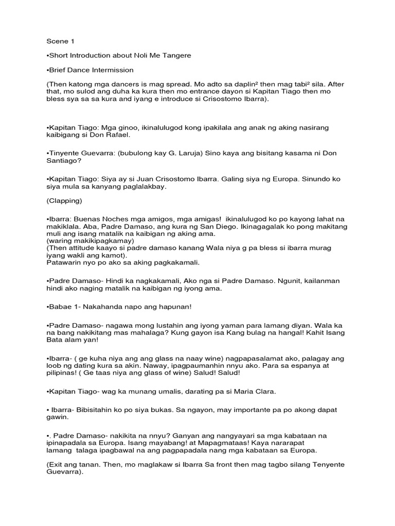 Script Noli Me Tangere | PDF