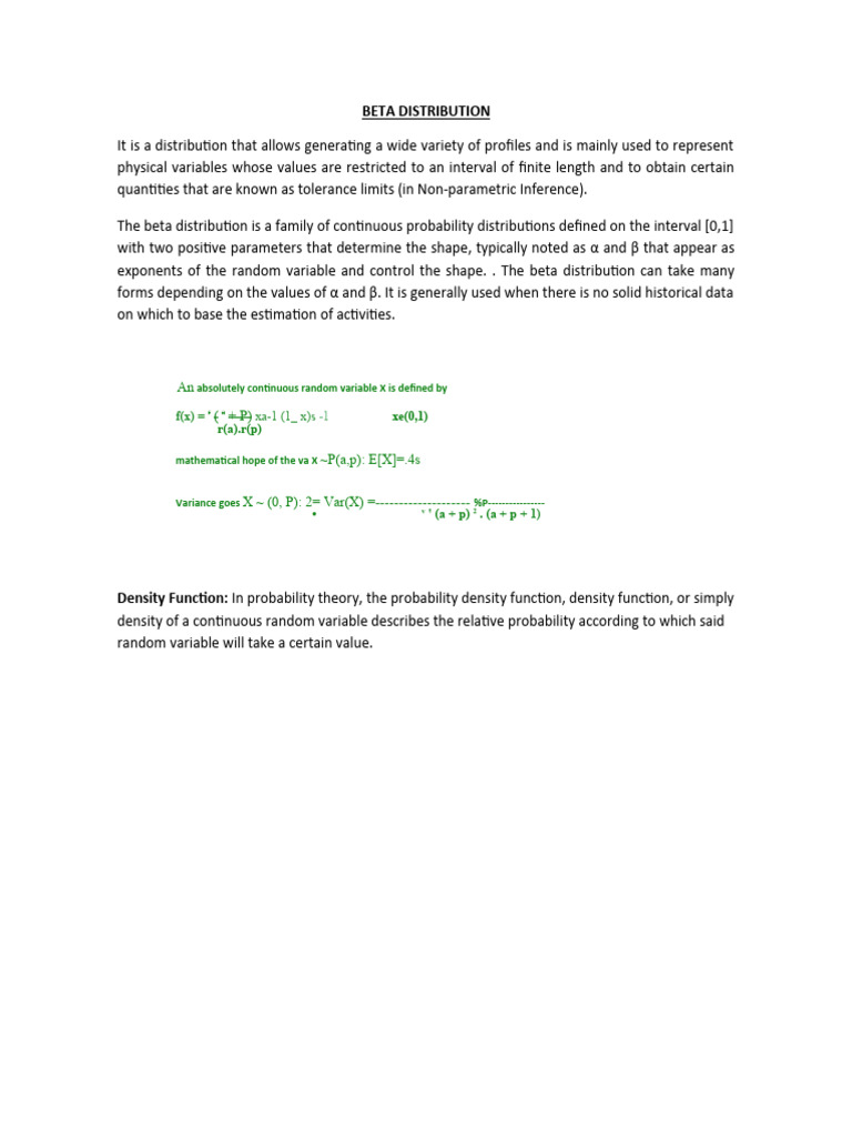 Beta Distribution | PDF | Probability Distribution | Probability ...