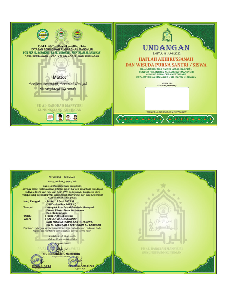 Undangan Haflah Akhirussanah 2022 | PDF