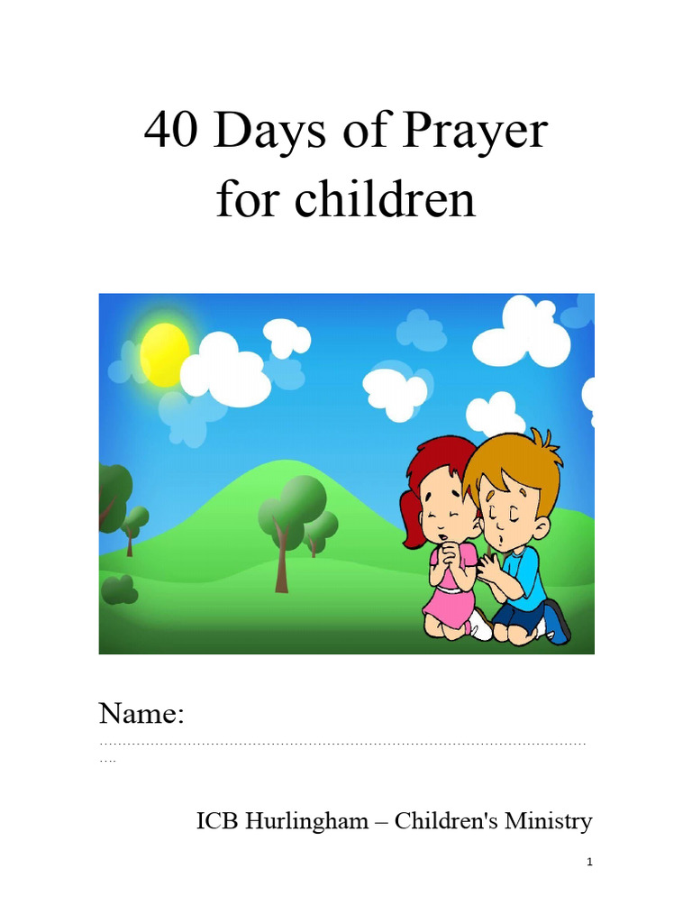40 Days of Prayer For Children - Final Cover | PDF | Prayer | Lord's Prayer