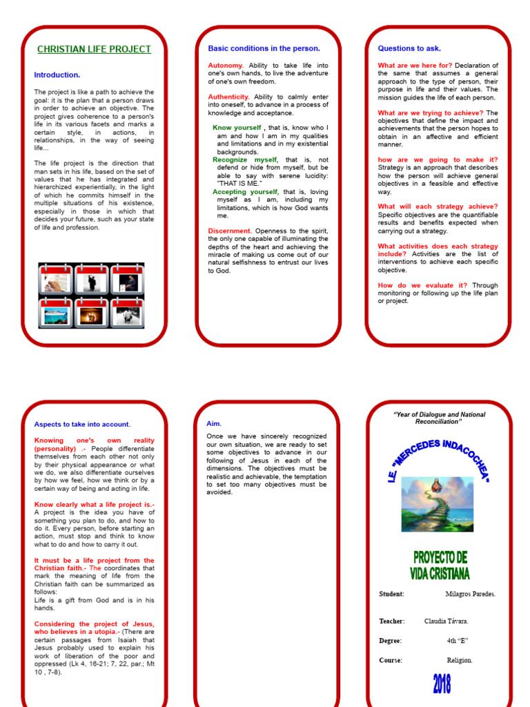 Christian Life Project Triptych | PDF | Meaning Of Life