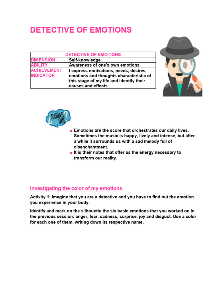 Detective of Emotions | PDF | Emotions | Disgust