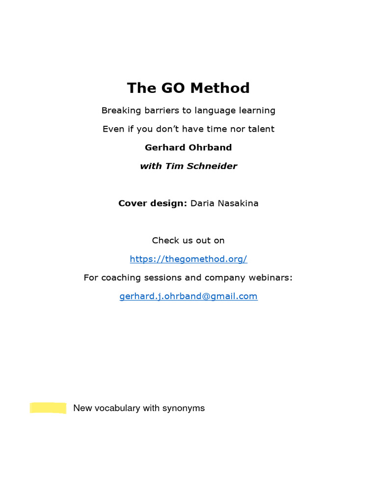 The GO Method | PDF | Motivation | Motivational