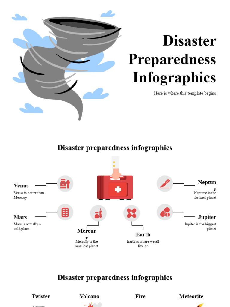 Disaster Preparedness Infographics by Slidesgo | PDF | Planets | Solar System