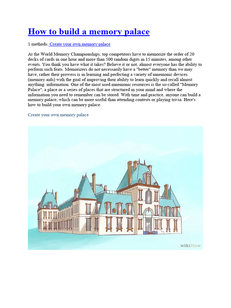 How To Build A Memory Palace | PDF | Memory | Mental Processes