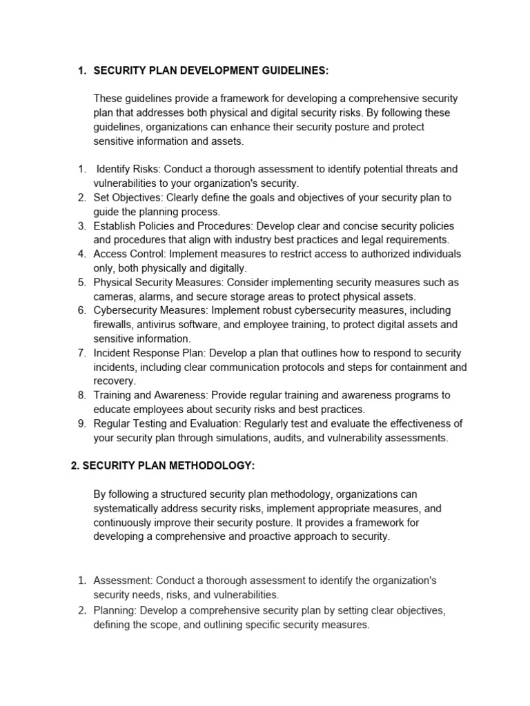 Security Plan | PDF | Security | Computer Security