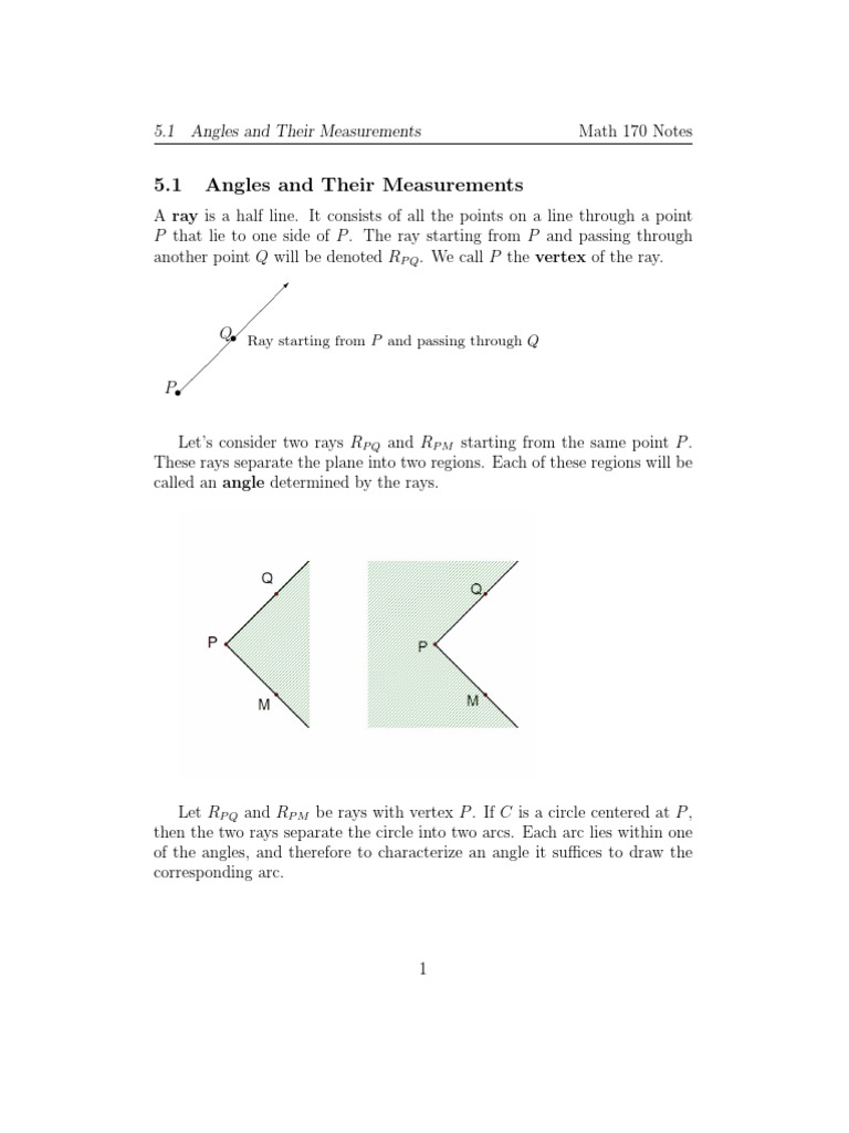 Angles Notes | PDF | Angle | Area