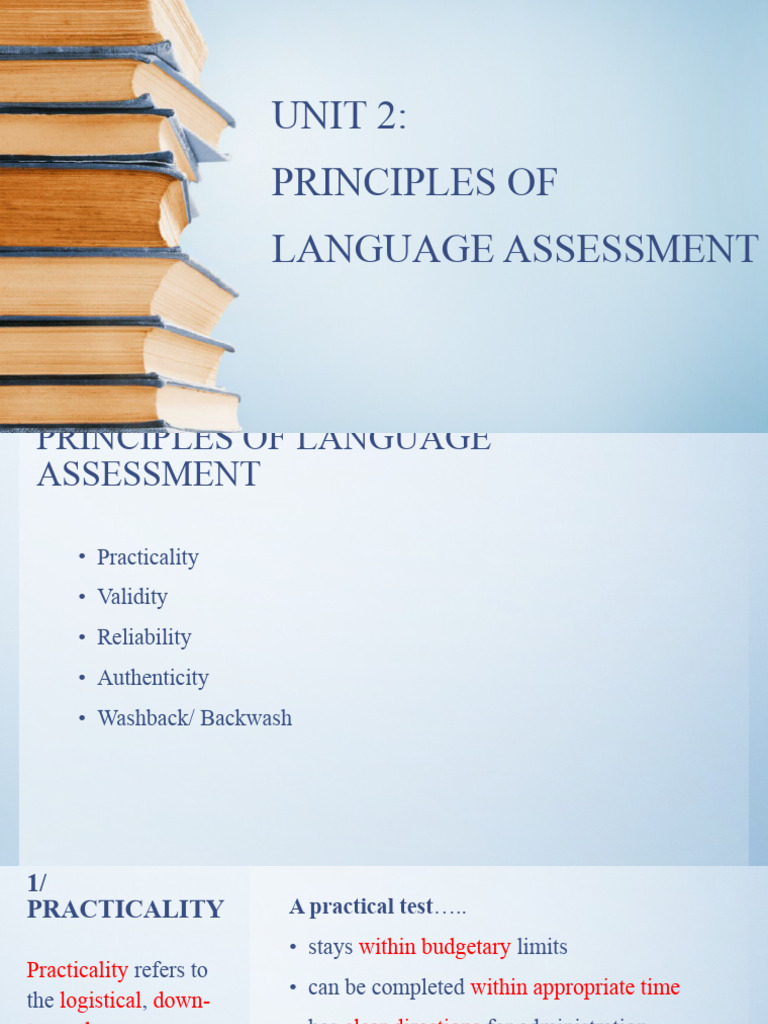 Unit 2 Principles of Language Assessment | PDF | Validity (Statistics ...
