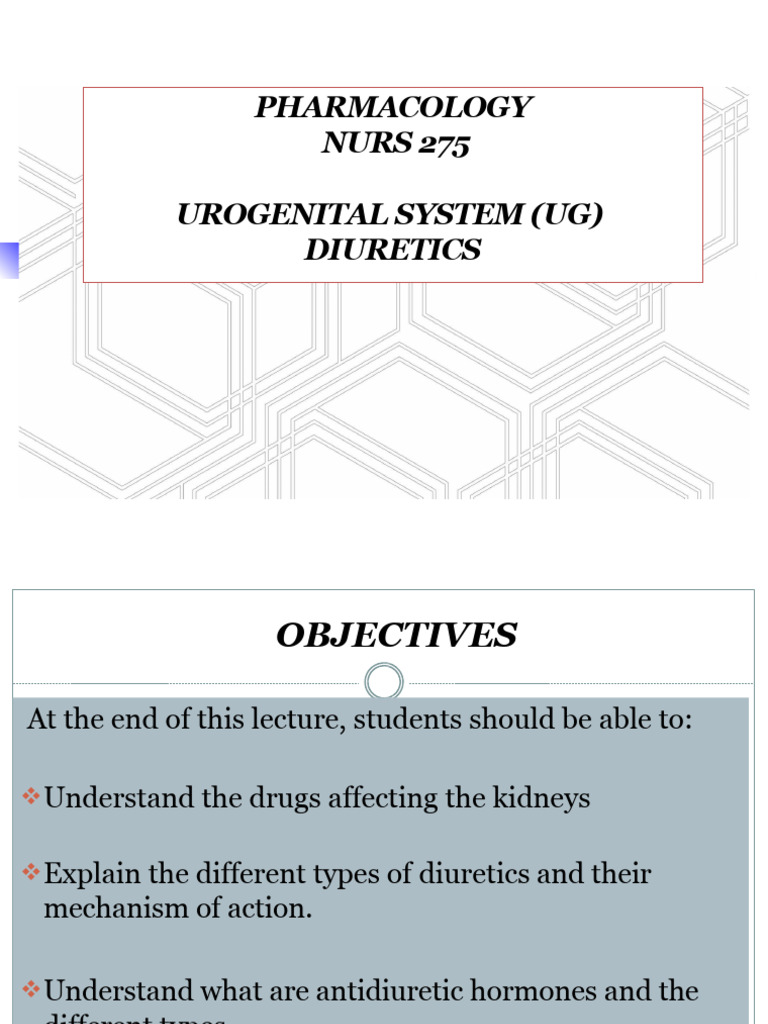 Lecture15-Diuretics and Antidiuretics | PDF | Self-Improvement | Wellness