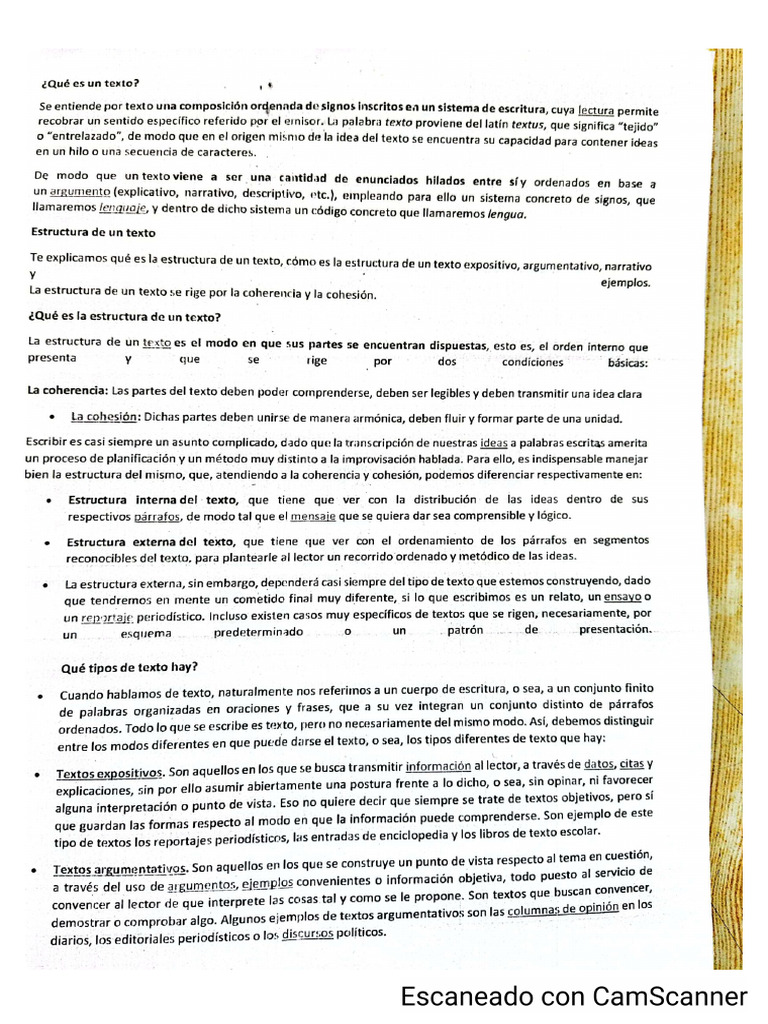 Texto y Su Estructura. | PDF