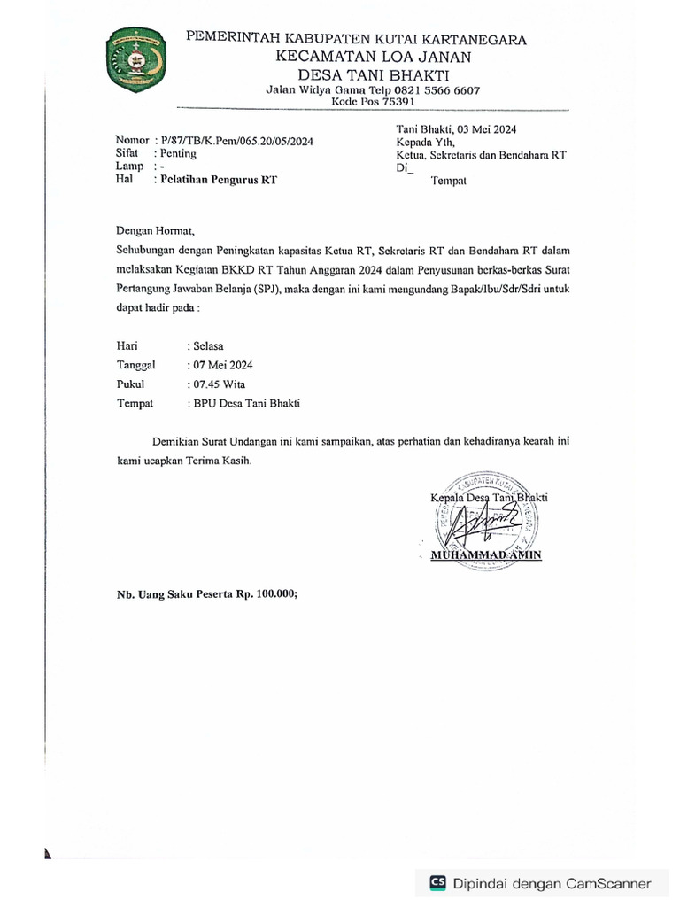 Pelatihan Pengurus RT | PDF