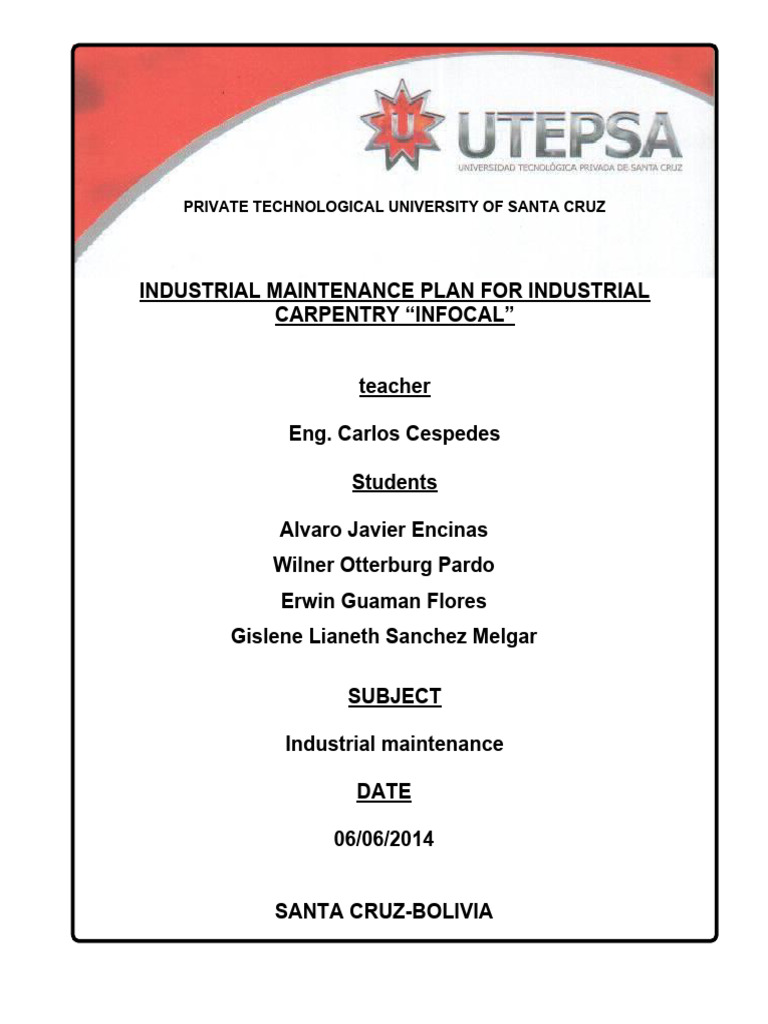 Maintenance Plan | PDF | Reliability Engineering | Safety