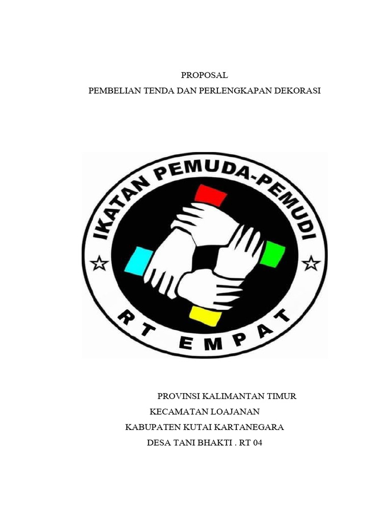 Proposal Pengajuan Tenda RT 04-1 | PDF