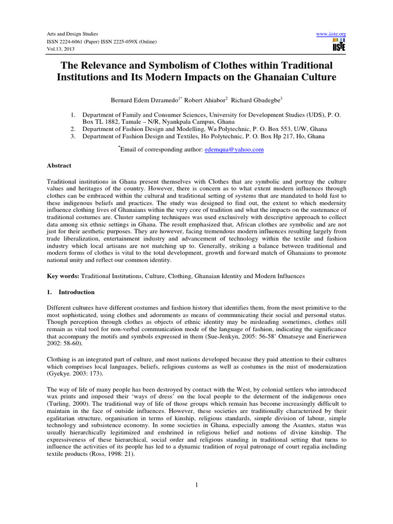 The Relevance and Symbolism of Clothes W | PDF | Clothing | Institution