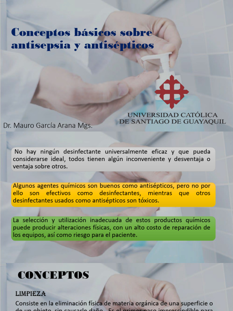 Antisepsia y Antisépticos: Guía Esencial | PDF | Esterilización ...