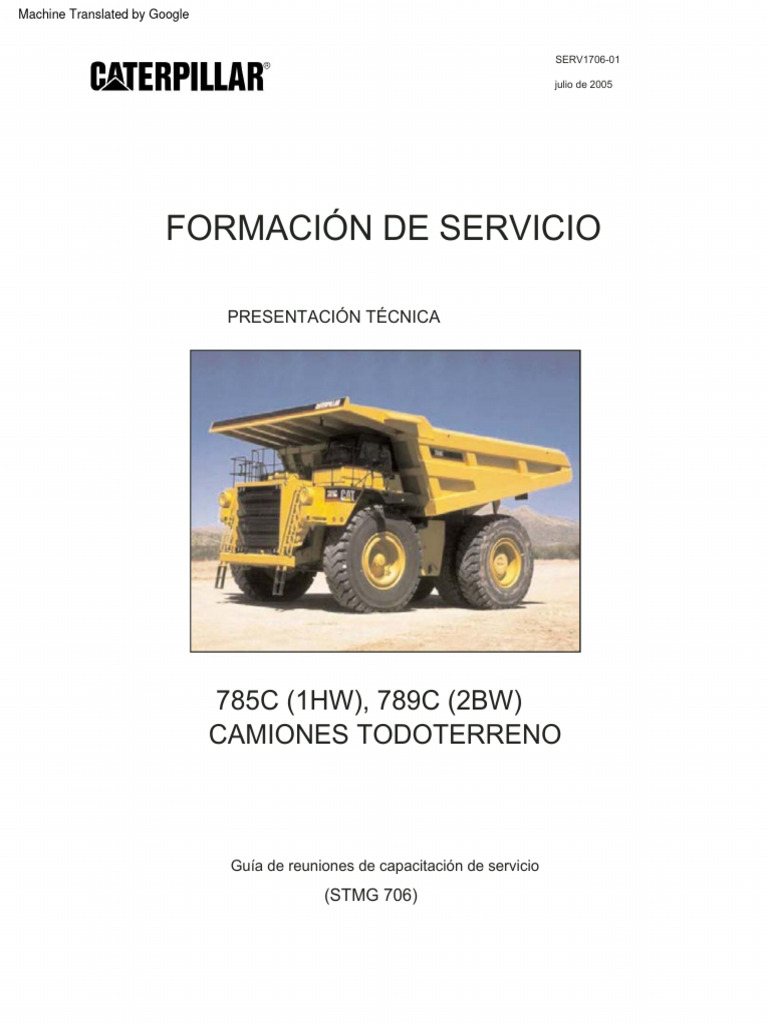 Meeting Guide 785c Español | PDF | Rodamiento (Mecánico) | Camión