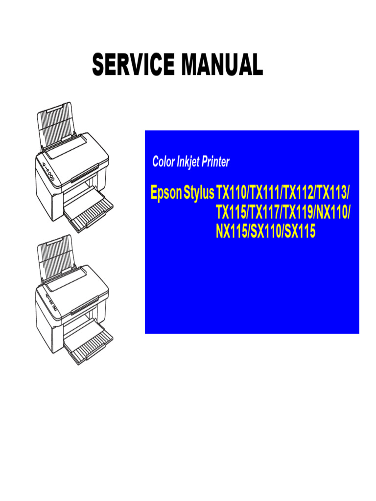 Epson TXSXNX 110 115 117 119 SM | PDF | Printer (Computing) | Office Equipment